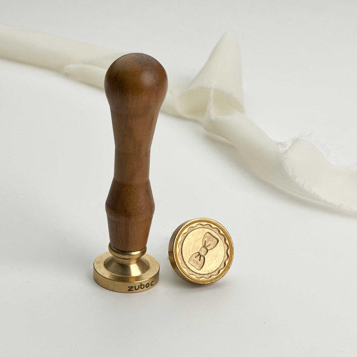 Premium Bow Wax Seal Stamp – Stylish Wooden Handle – Zuboc
